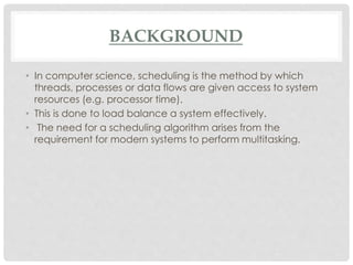 Process scheduling in Light weight weight and Heavy weight processes ...