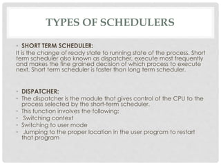 Process scheduling in Light weight weight and Heavy weight processes ...