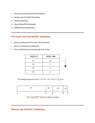 Process scheduling | PDF