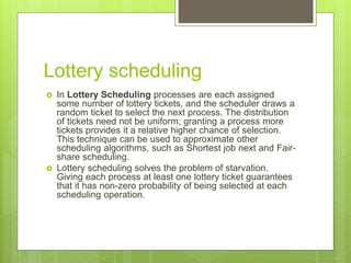 Process scheduling | PPTX