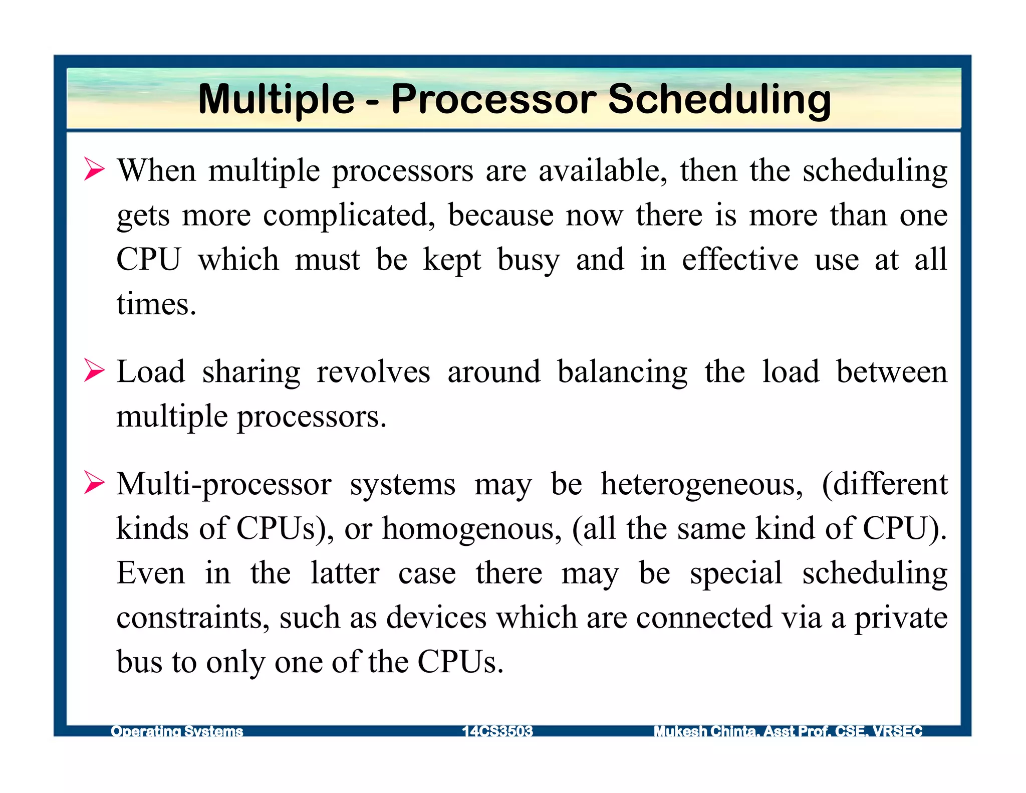 Process Scheduling Cpu Scheduling Pdf Operating Systems Computer Software And Applications