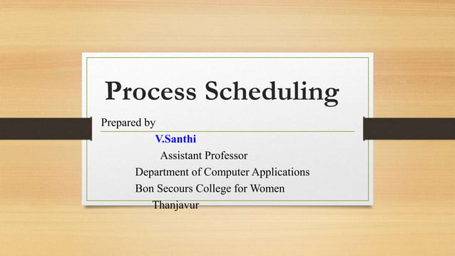 Process Scheduling | PPT