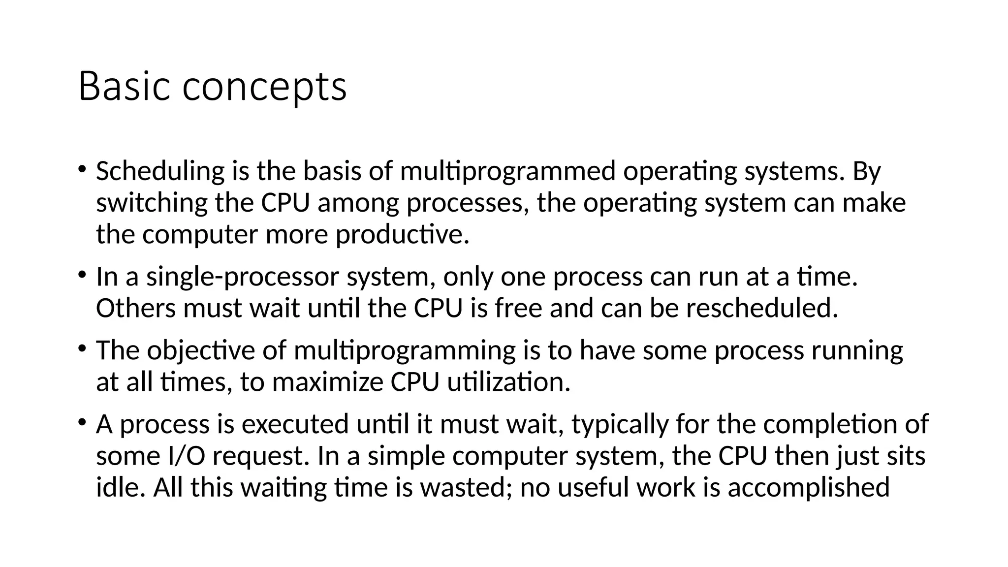 PROCESS SCHEDULING.pptx in operating system | PPTX