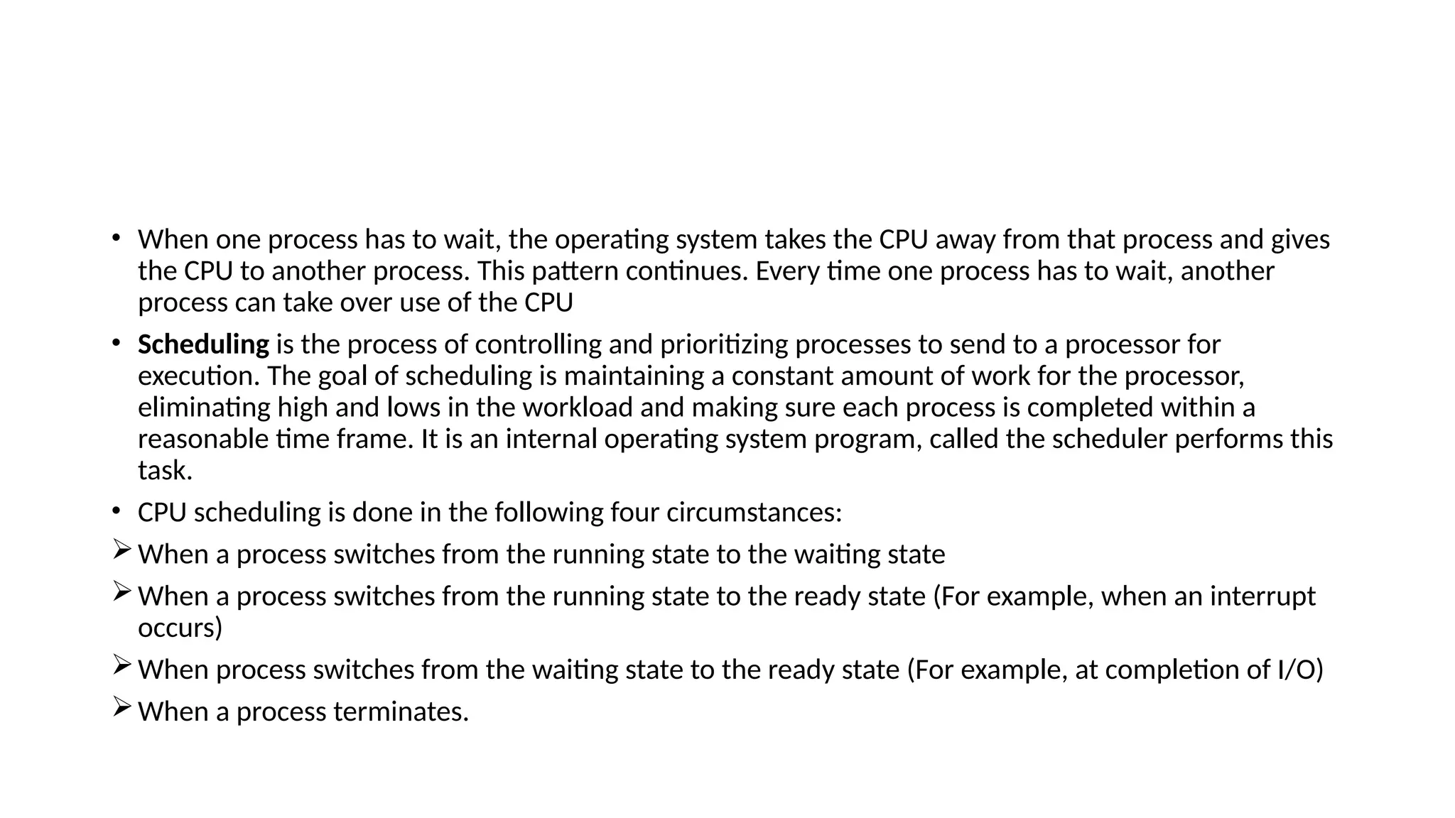 PROCESS SCHEDULING.pptx in operating system | PPTX
