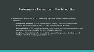 Process scheduling algorithms | PPTX