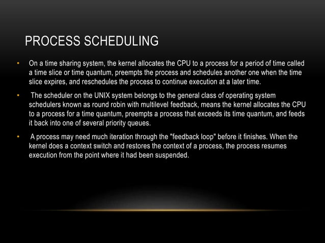 Process scheduling & time | PPT