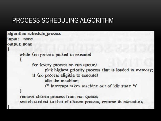 Process scheduling & time | PPT