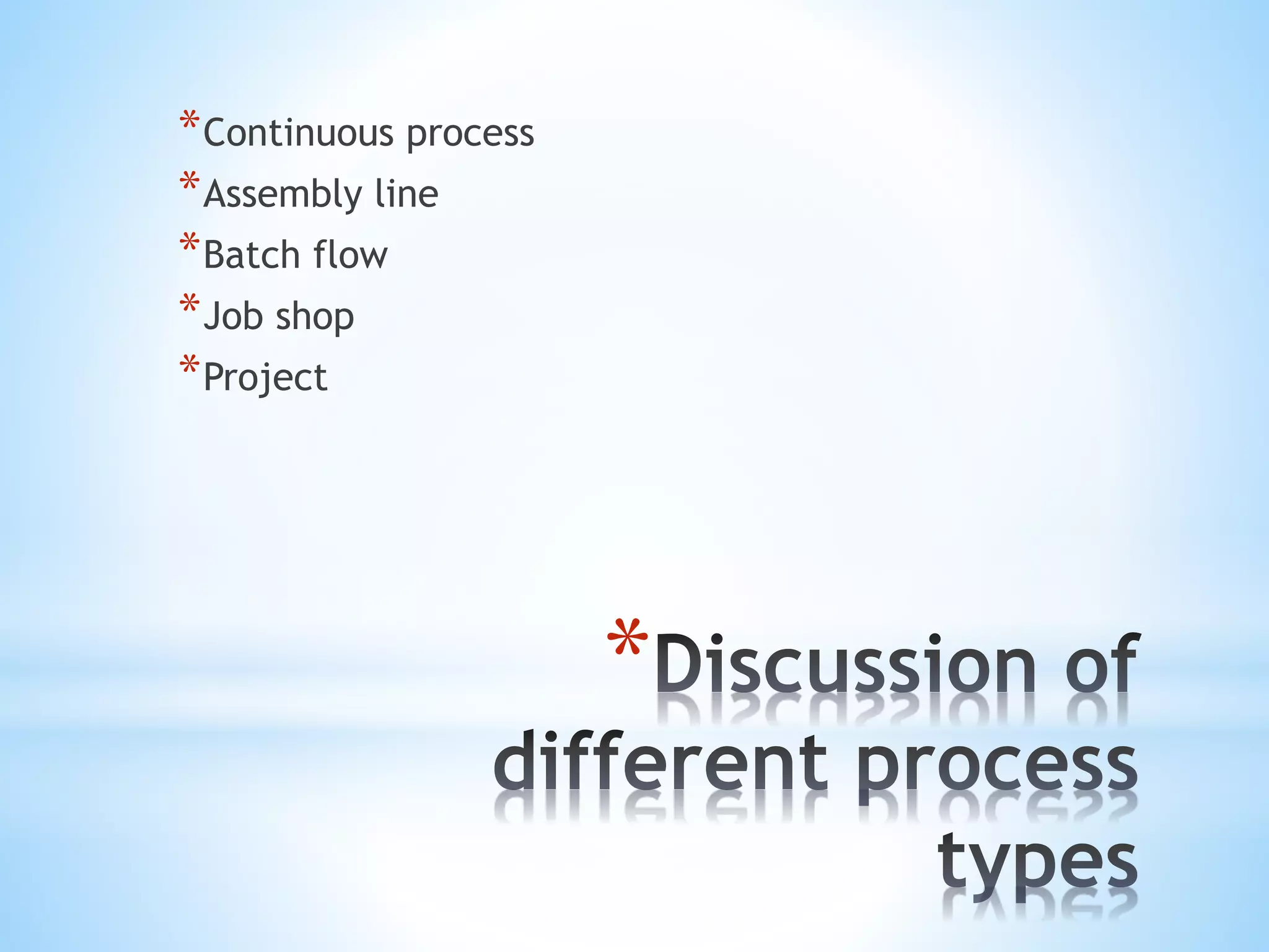 Process Selection | PPTX