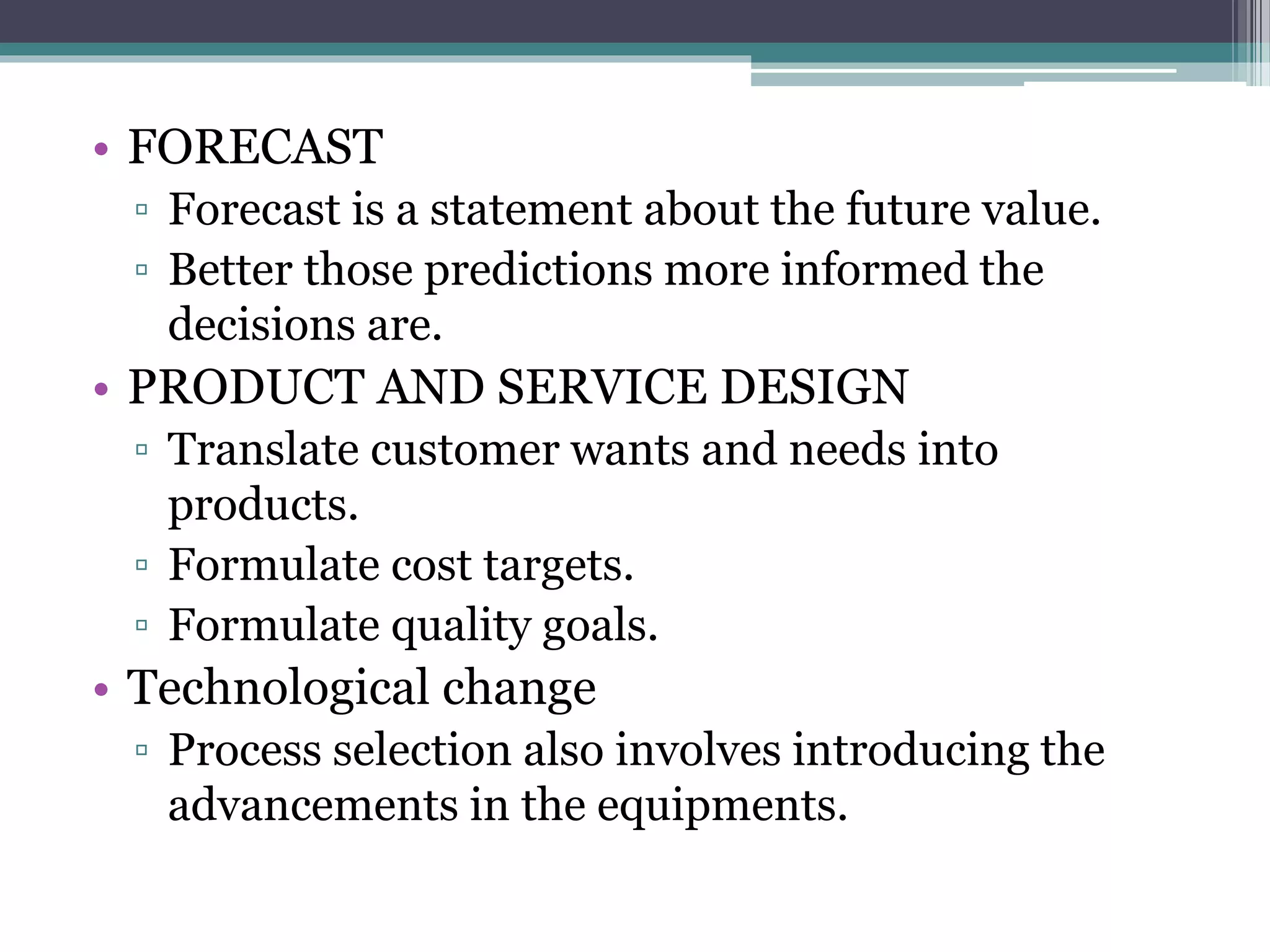 Process selection, design & analysis | PPTX