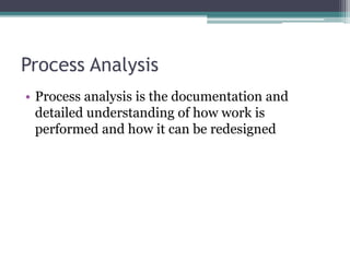 Process selection, design & analysis | PPTX