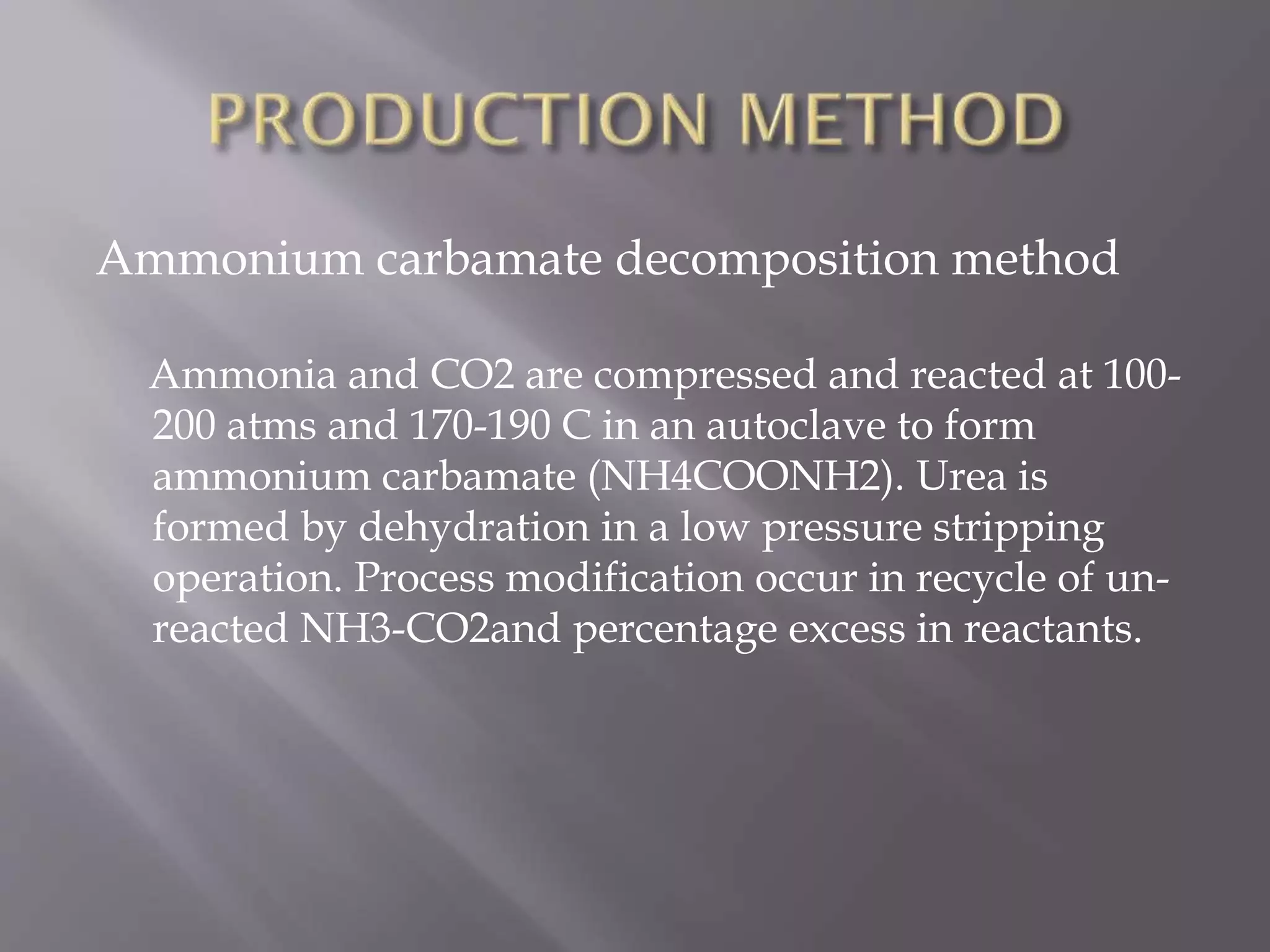 Process simulation of urea plant | PPTX