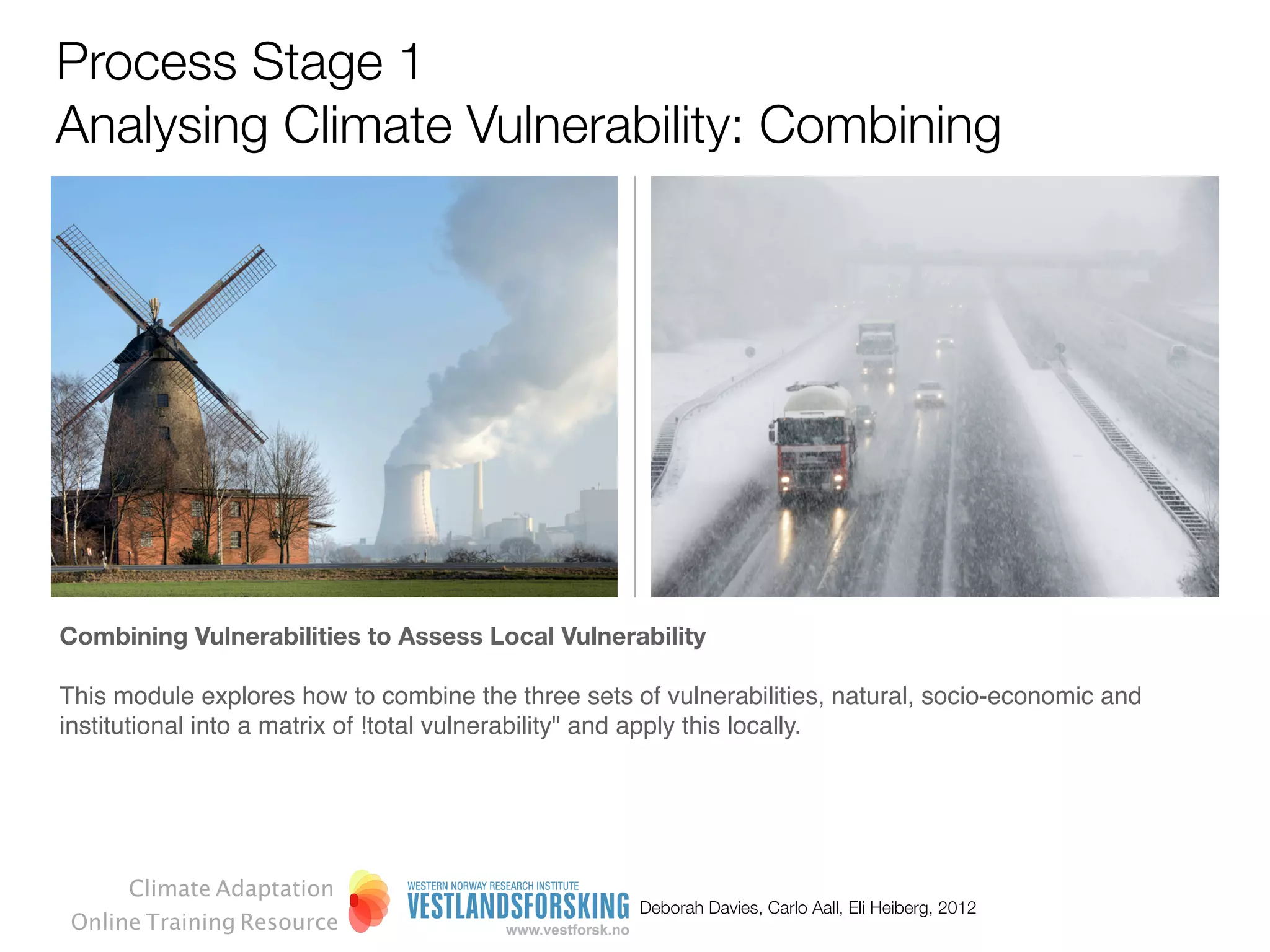 Process Stage 1 Analysing Climate Vulnerability Combining Ppt