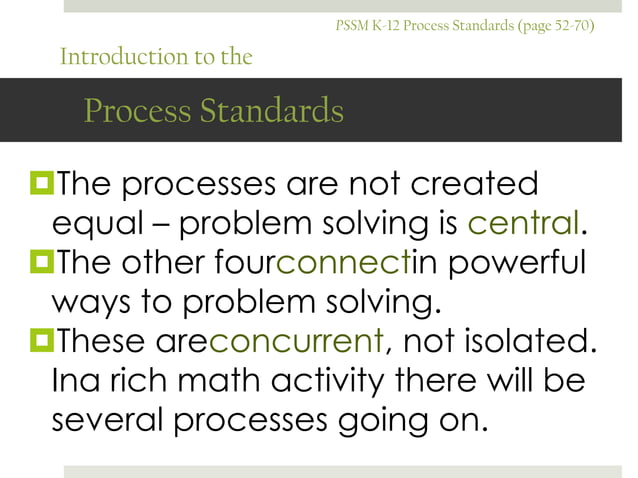 Mathematical Process Standards | PPTX | Daycare and Pre-School | Parenting