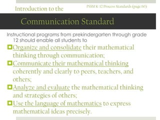 Mathematical Process Standards | PPTX
