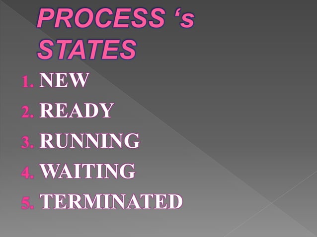 Process State & Life Cycle | PPTX