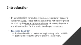 process state presentation by Deepak Thakur | PPT