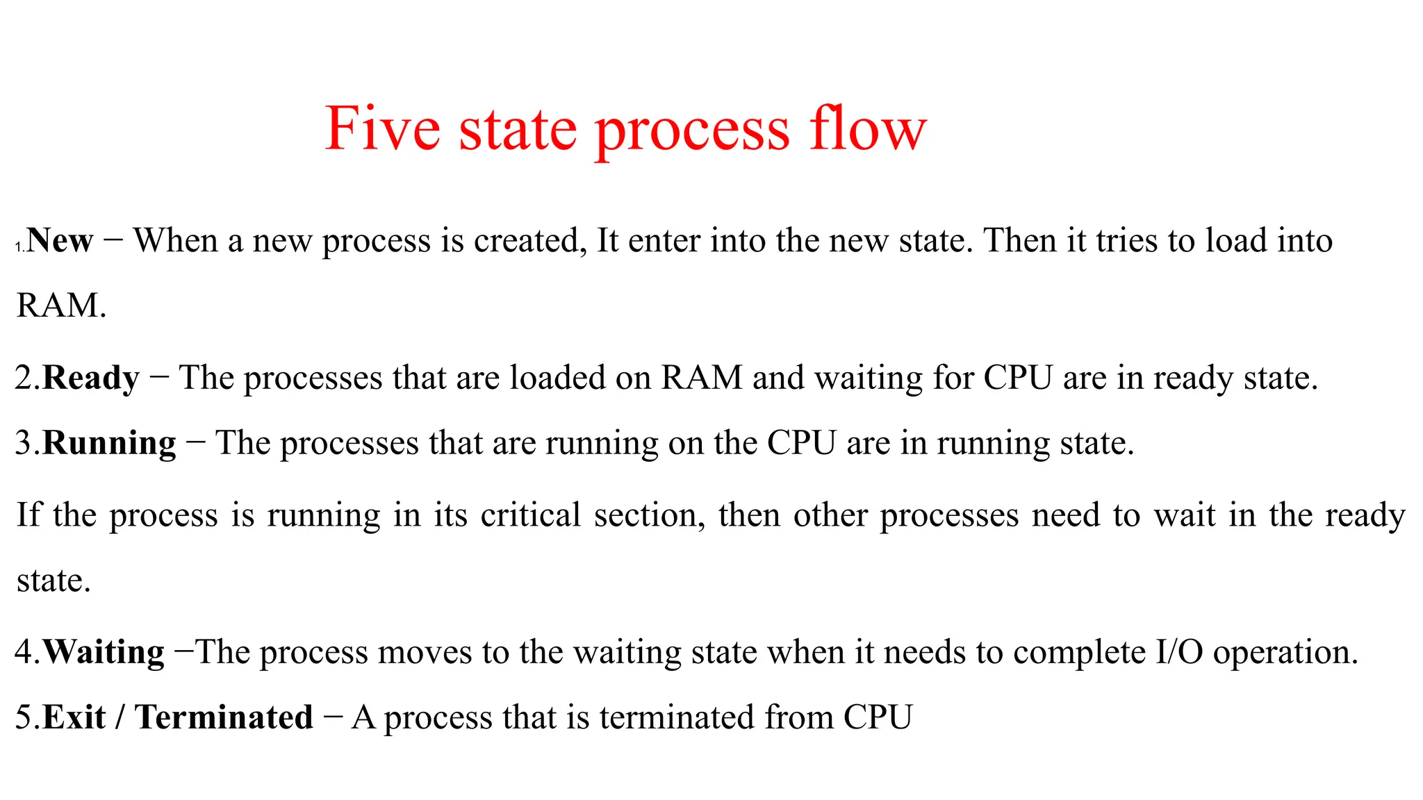 FIVE AND SEVEN STATES PROCESS DIAGRAM AND FLOW | PPTX