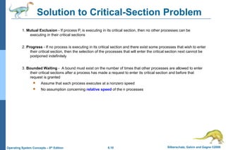 Process Synchronisation Operating System Pptx