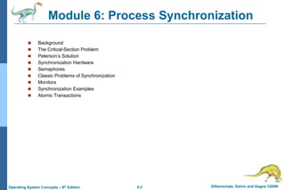 process synchronisation operating system | PPTX