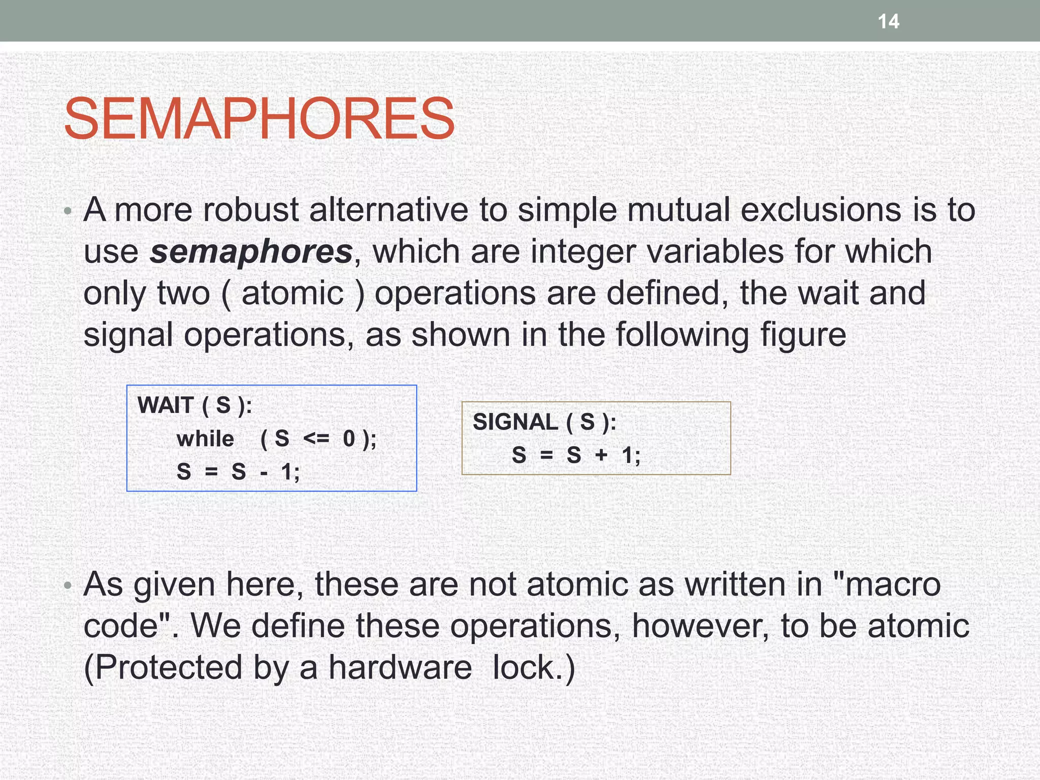 Process synchronization in Operating Systems | PPTX