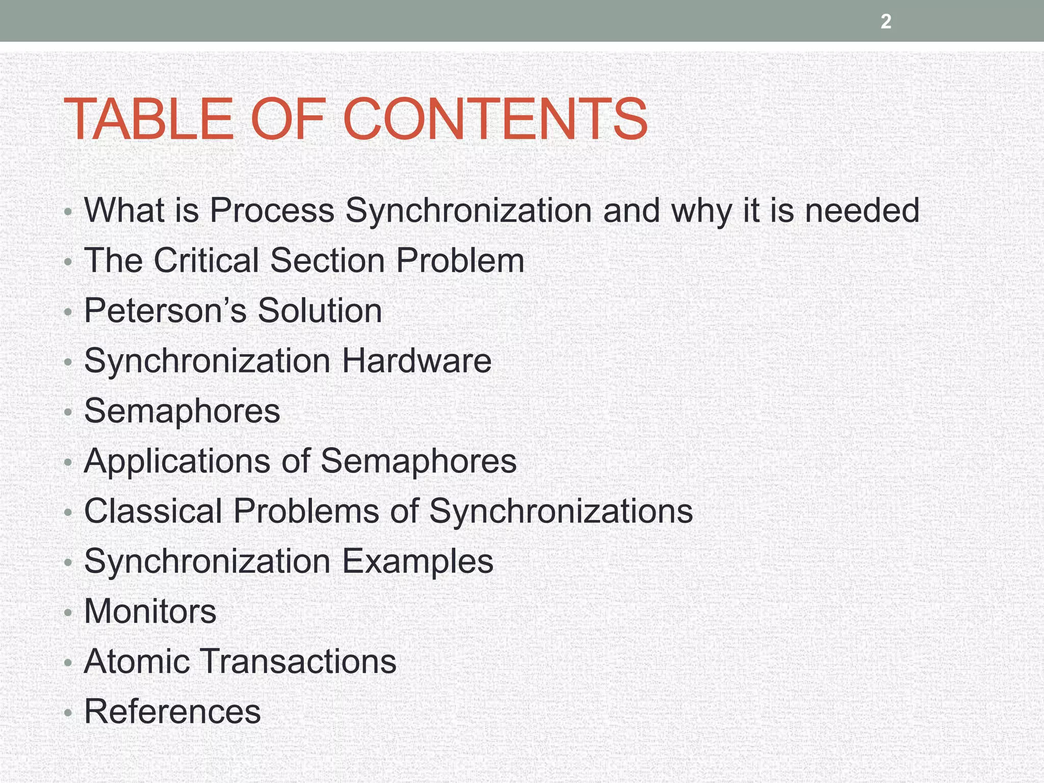 Process Synchronization In Operating Systems Pptx Operating Systems Computer Software And
