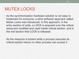 Process synchronization in Operating Systems | PPTX