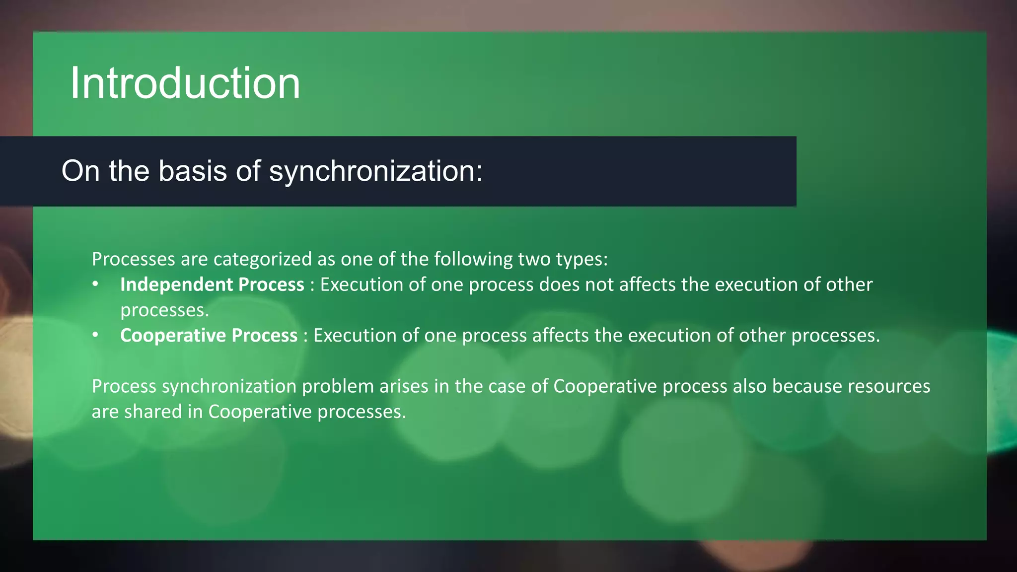 Process synchronization | PPTX