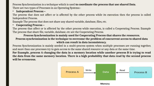 process synchronization topic of operating system | PPT