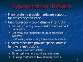 Process synchronization(deepa) | PPT