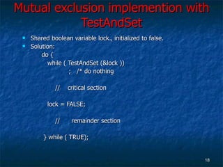 Process synchronization(deepa) | PPT