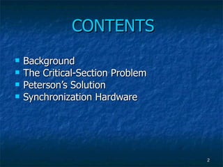 Process synchronization(deepa) | PPT