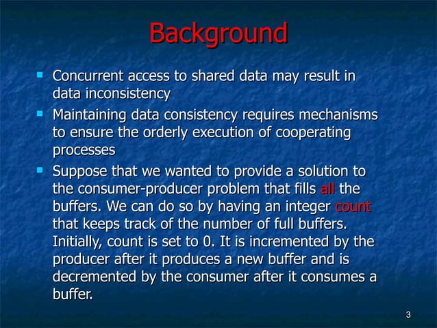 Process synchronization(deepa) | PPT