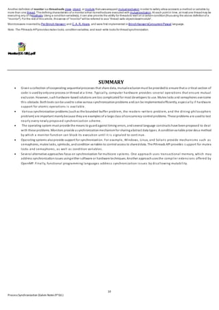 Process synchronizationfinal | DOCX