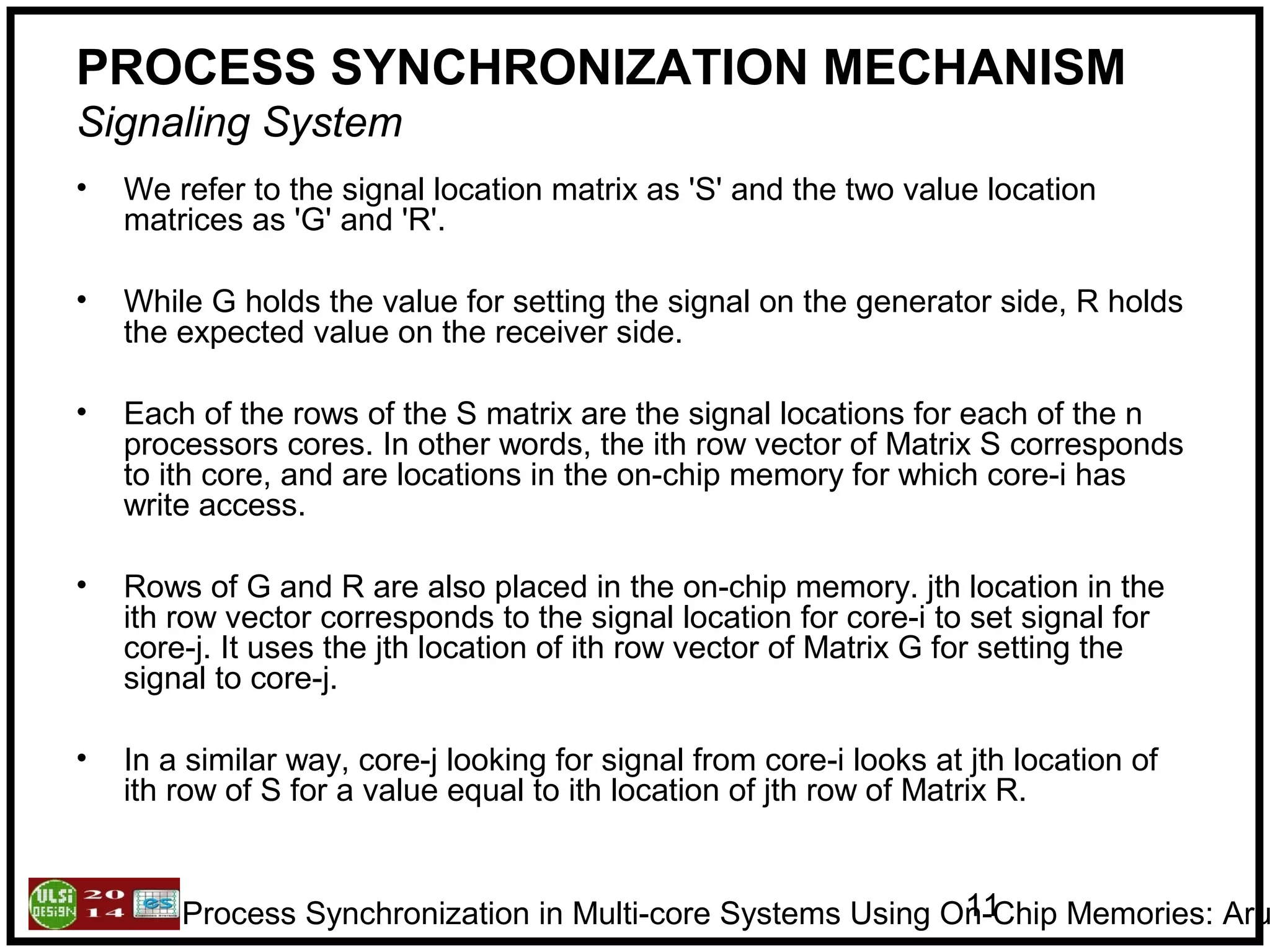 Process synchronization in multi core systems using on-chip memories | PPT