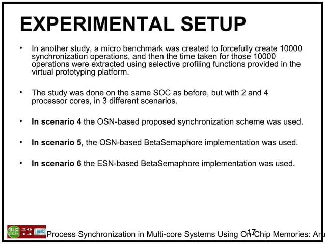 Process Synchronization In Multi Core Systems Using On Chip Memories Ppt