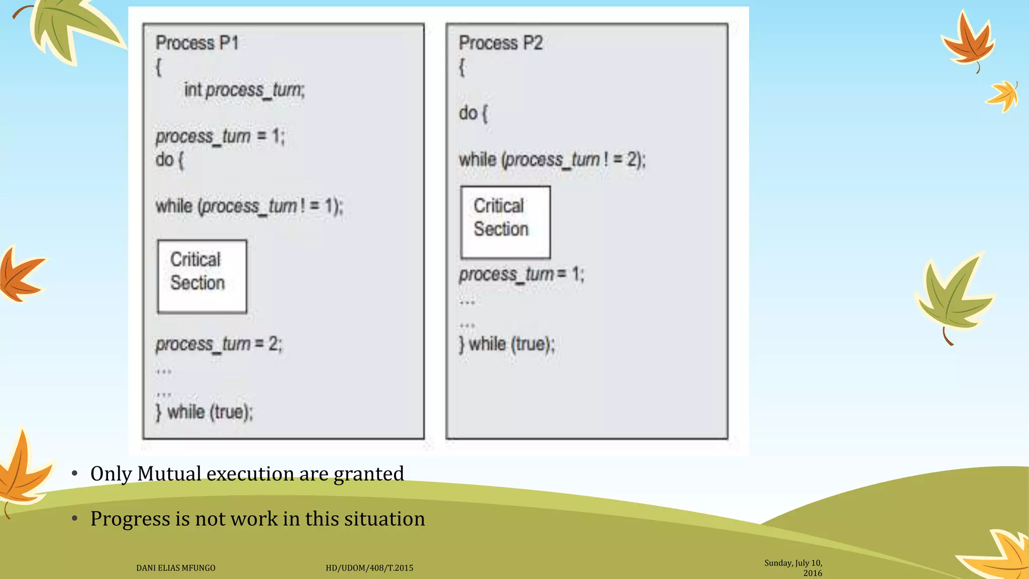 Process synchronization in operating system | PPTX
