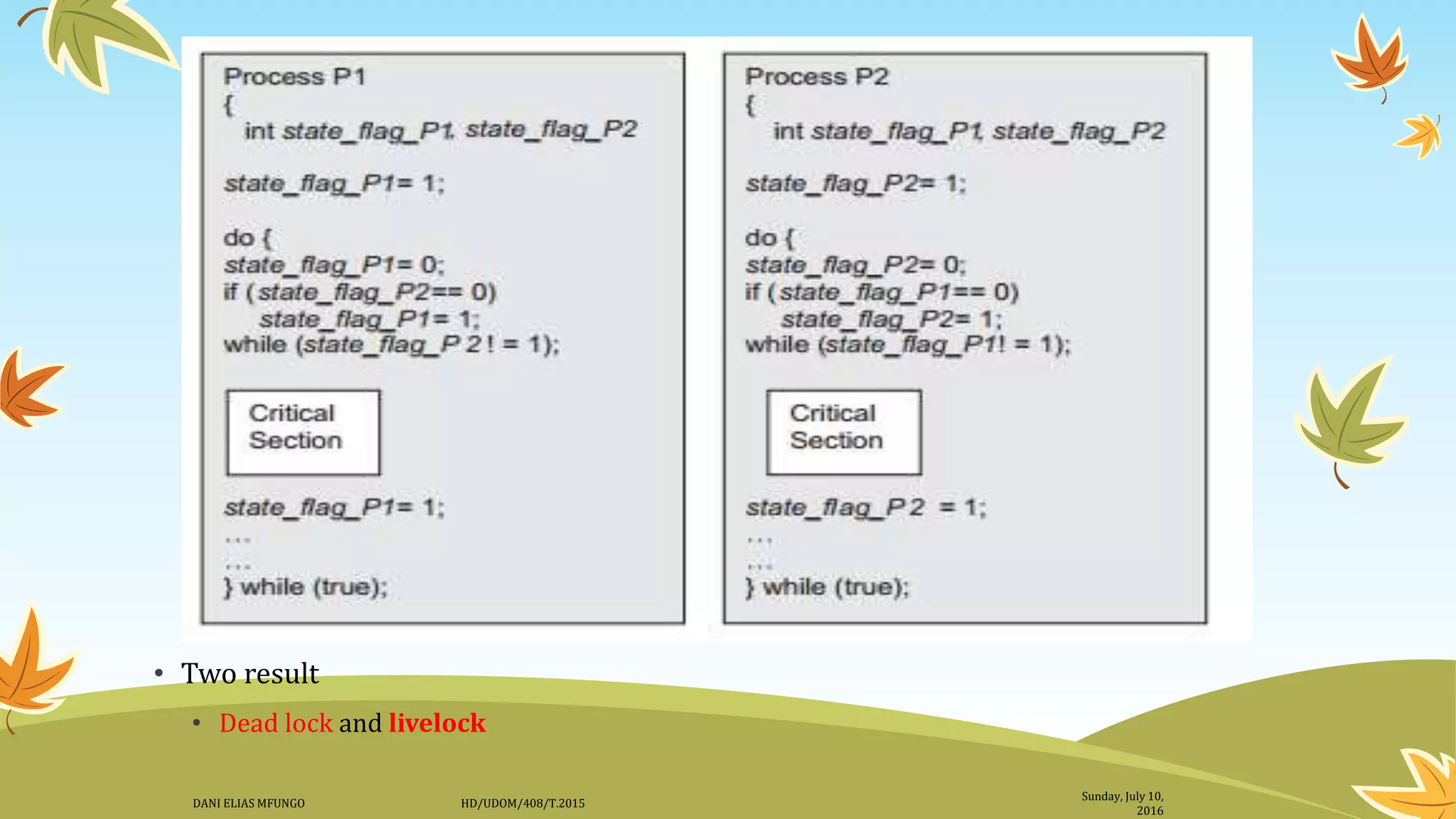Process synchronization in operating system | PPTX