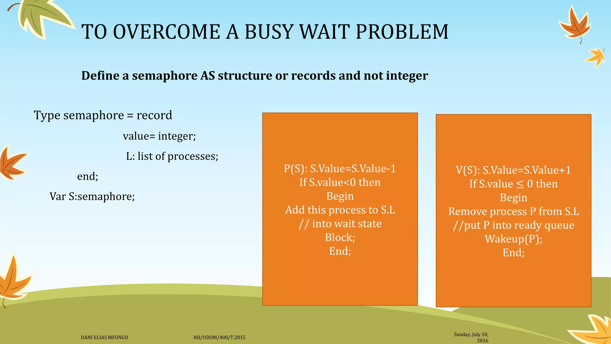 Process Synchronization In Operating System Ppt