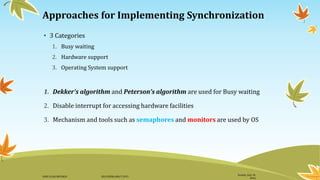 Process synchronization in operating system | PPTX
