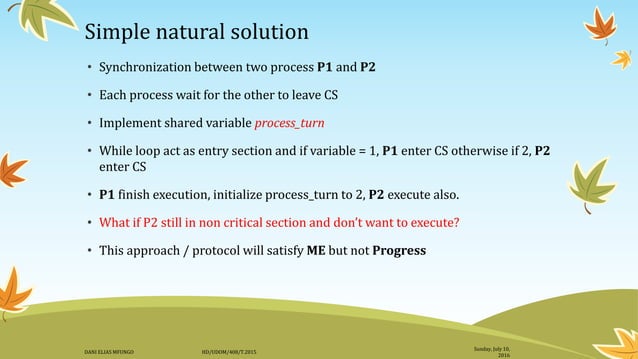 Process synchronization in operating system | PPTX