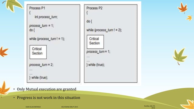 Process Synchronization In Operating System Pptx