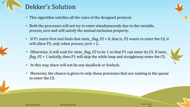 Process Synchronization In Operating System Ppt