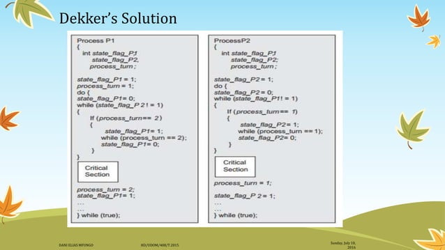 Process Synchronization In Operating System Ppt