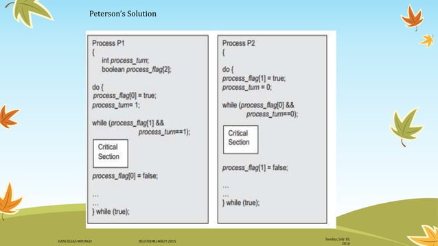 Process synchronization in operating system | PPTX
