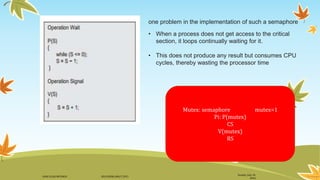 Process synchronization in operating system | PPTX