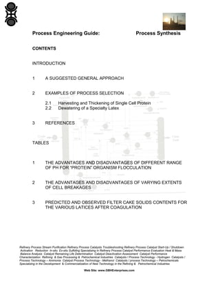 Process Synthesis | PDF