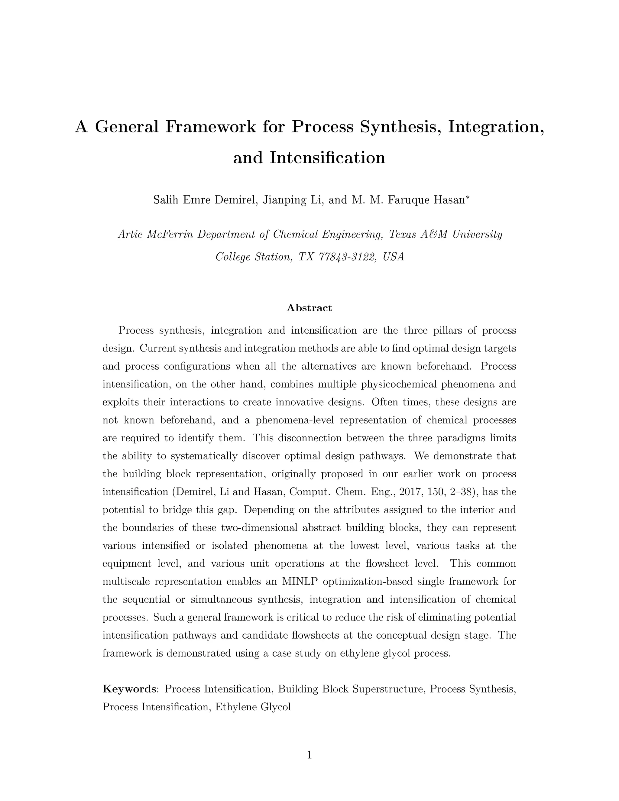 Process Synthesis, Integration.pdf