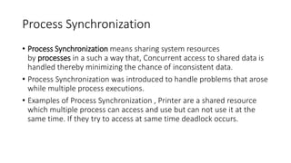 Process synchronization | PPT
