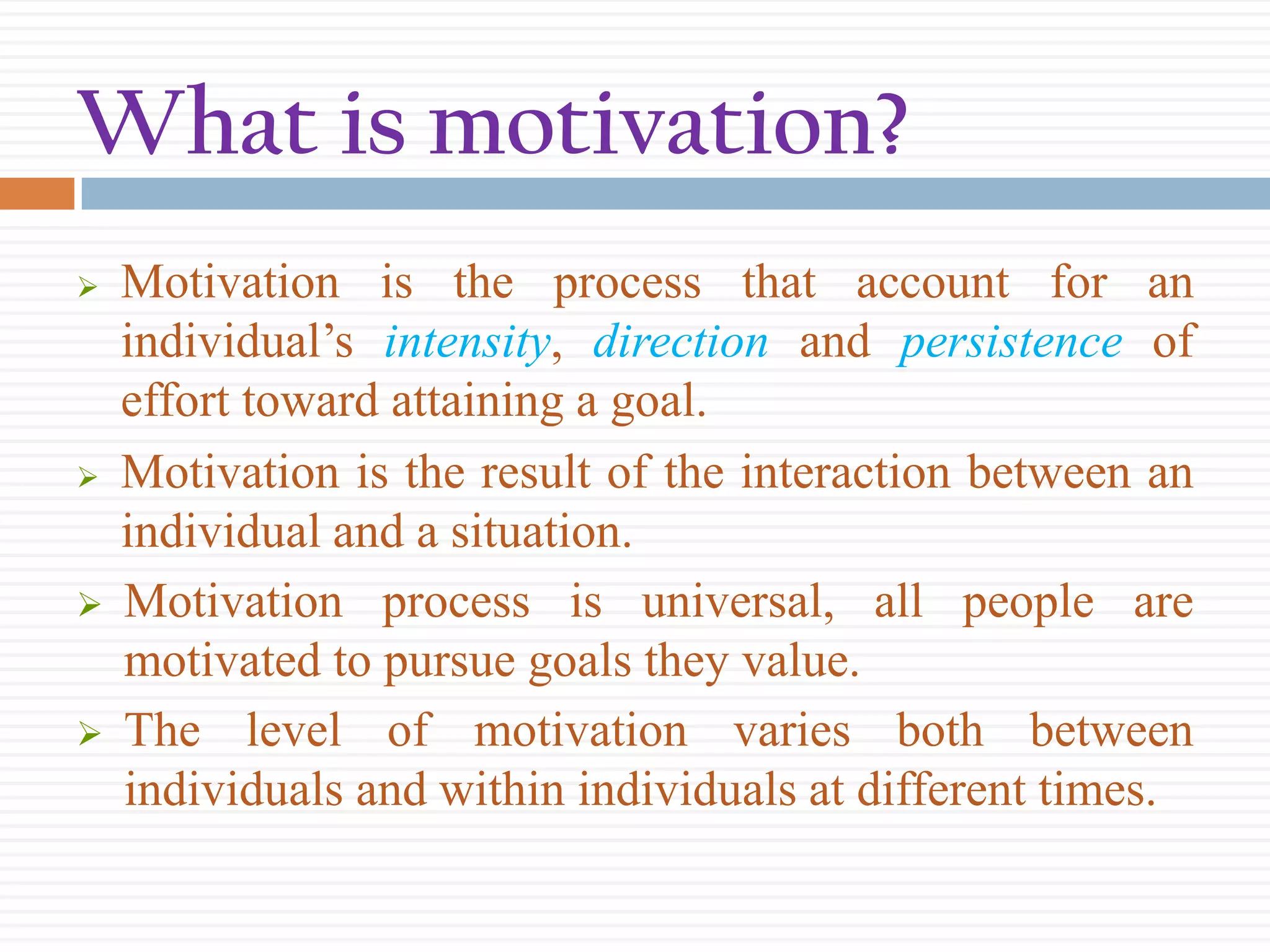 Process theories of motivation | PPTX
