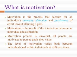 Process theories of motivation | PPTX